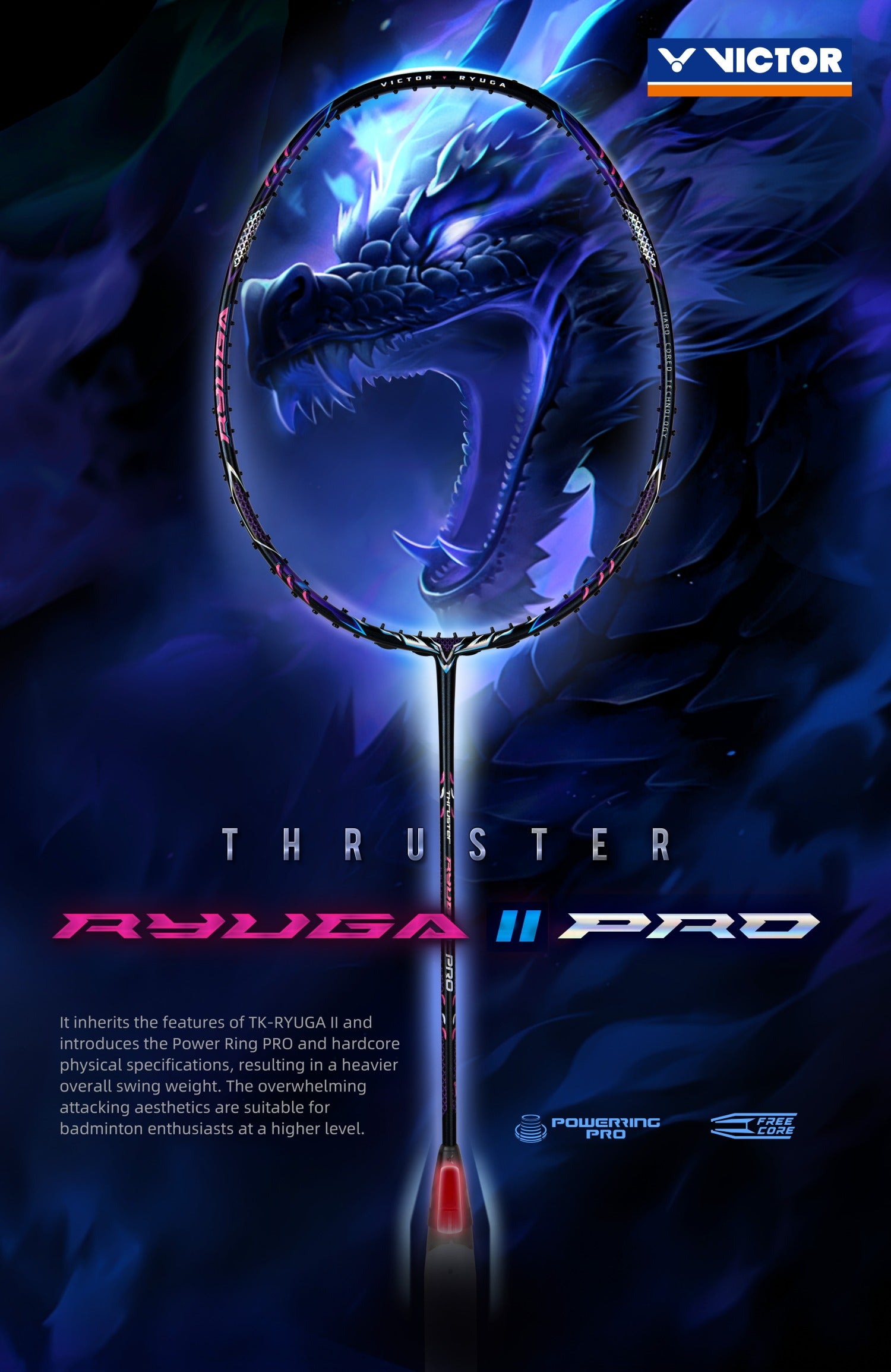 Victor TK-RYUGA II Pro THRUSTER RYUGA II Pro Badminton Racket – T1 SPORTS